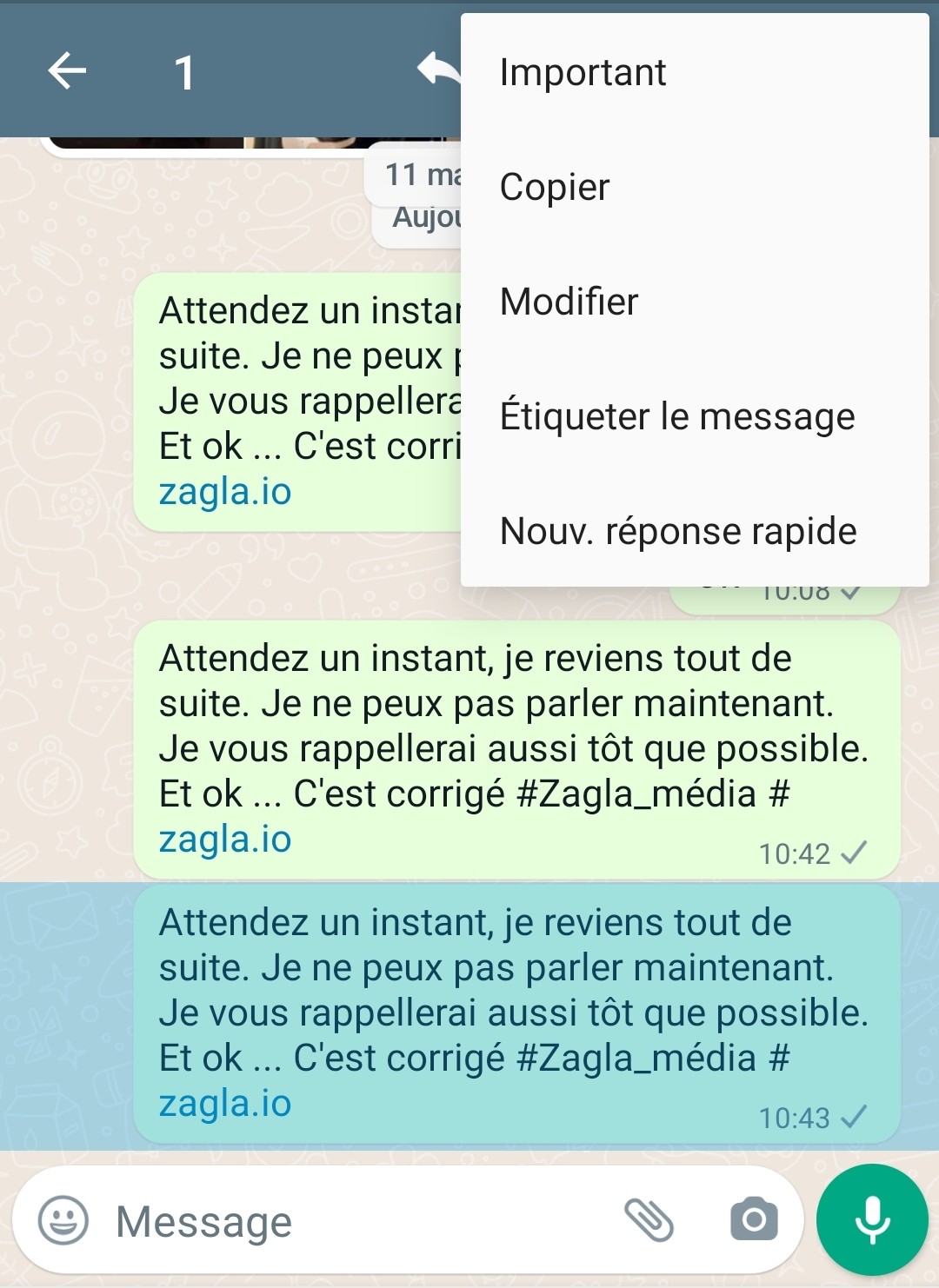 Désormais sur WhatsApp, modifier vos messages ! - Zagla
